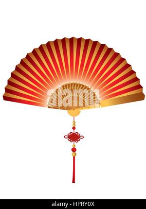 Traditional Japanese Festival Red Fan. Vector Stock Vector Image & Art ...
