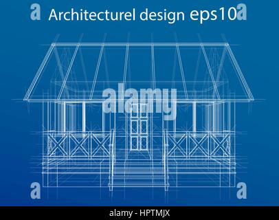 House wireframe structure. Vector Stock Vector Image & Art - Alamy