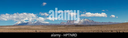 Peru, Andes, Patapampa Pass, volcanoes Ampato and Sabancaya Stock Photo ...