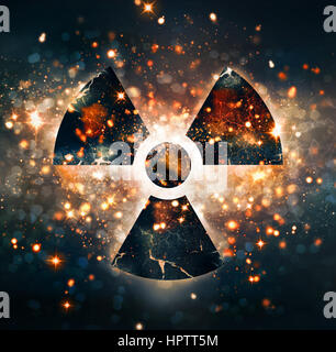 Glowing radioactive sign Stock Photo - Alamy