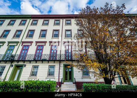 Rowhouses at Franklin Square , in Baltimore, Maryland Stock Photo - Alamy