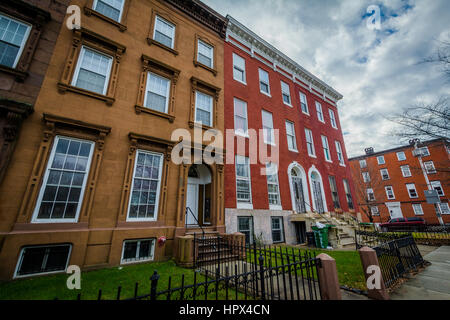Rowhouses at Franklin Square , in Baltimore, Maryland Stock Photo - Alamy
