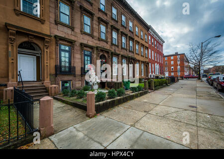 Rowhouses at Franklin Square , in Baltimore, Maryland Stock Photo - Alamy