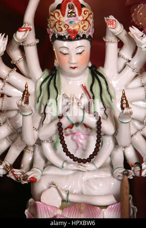 Quan Am, the Bodhisattva of compassion or goddess of Mercy. Statue. Can ...
