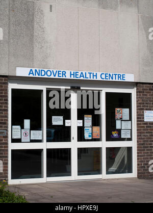 Andover Health Centre entrance to NHS doctors surgery Stock Photo - Alamy