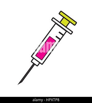 pink injection syringe medical icon Stock Vector Image & Art - Alamy