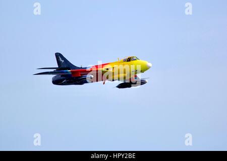 Hawker Hunter 'Miss Demeanour' Stock Photo - Alamy