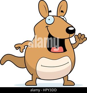 A happy cartoon wallaby waving and smiling Stock Vector Image & Art - Alamy