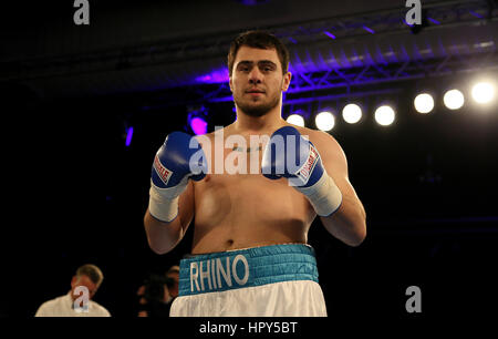 David Allen wins the Heavyweight contest against Lukasz Rusiewicz at ...