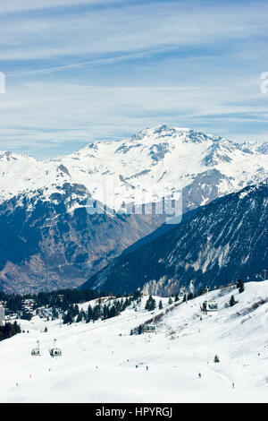 Aerial view of Courchevel ski resort station. France Stock Photo - Alamy