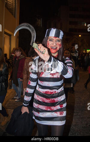 Athens, Greece. 25th Feb, 2017. Hundreds of people take part in the ...