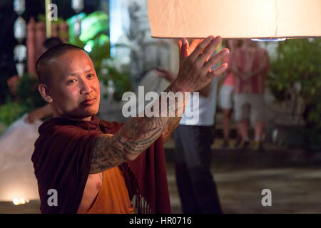 monk floating in air in monastery hallway Stock Photo - Alamy