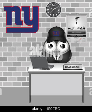 New York Giants head coach John Harbaugh instructs defensive back ...