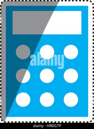 Calculator math device blue lines Stock Vector Image & Art - Alamy