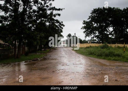 Gaborone, Botswana. 25 February, 2017. Surface flooding in Gaborone ...
