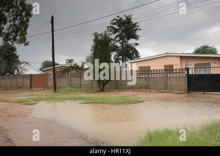 Gaborone, Botswana. 25 February, 2017. Surface flooding in Gaborone ...