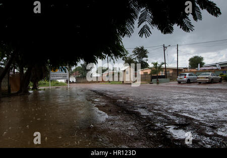 Gaborone, Botswana. 25 February, 2017. Surface flooding in Gaborone ...