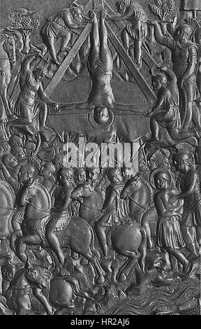 Porta del filarete, amrtirio di san pietro Stock Photo - Alamy