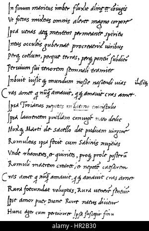 The Pervigilium Veneris, an ancient Roman text, is depicted in this ...