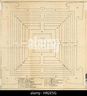 Plan der Stadt Christianopolis - Tafel 1 Stock Photo - Alamy