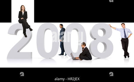 business new year - 2008 isolated over a white background Stock Photo ...