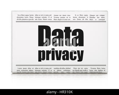 Safety concept: newspaper headline Data Privacy Stock Photo - Alamy