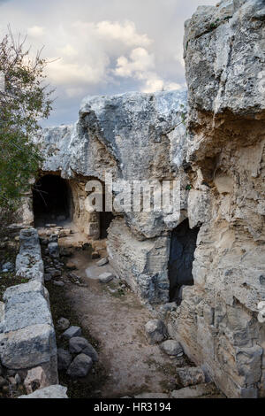 Catacombs at Paphos Archaeological Park, Kato Paphos, Cyprus Stock ...
