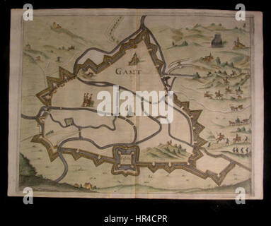 Map of Ghent, Priorato Stock Photo - Alamy