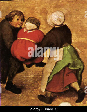 Pieter Bruegel the Elder's 'Children's Games' portrays a detailed scene ...