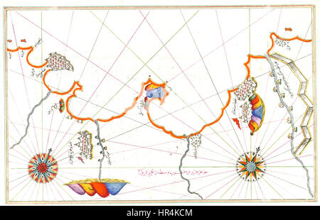 Map of the Algerian Coast Around Oran and Mostaganem . English: This ...