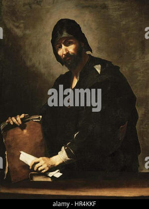'Philosopher' by Ribera is a historical oil painting representing a ...