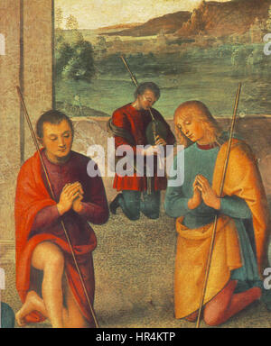 Perugino, nativity, collegio del cambio Stock Photo - Alamy
