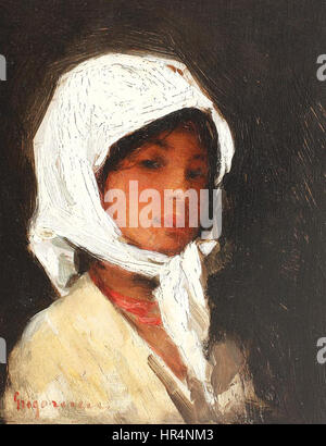 Nicolae Grigorescu - Tarancuta cu broboada alba Stock Photo - Alamy