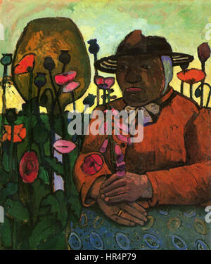 Paula Modersohn Becker’s self-portrait with a hat and veil reflects her ...