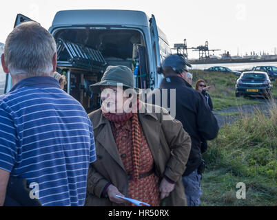 Brenda Blethyn and crew fiming an episode of Vera ,Police drama seriies ...