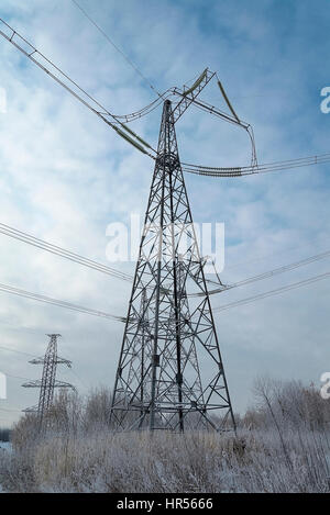 Power line for residential premises Stock Photo - Alamy