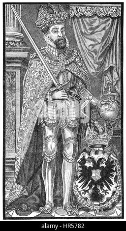 Emperor Maximilian II, 1527 - 1576, copper engraving from 1575, Kaiser ...