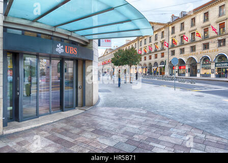 UBS Bank and Credit Suisse in the Paradeplatz, Zurich, Switzerland ...