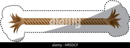 silhouette closeup broken Frayed rope piece icon Stock Vector Image ...