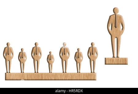 a concept of successful leader in wood texture Stock Photo - Alamy