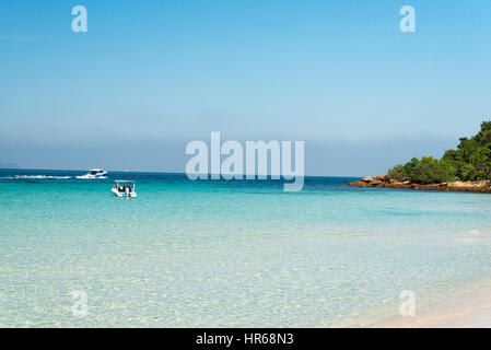 Boat in sea salt day Stock Photo - Alamy