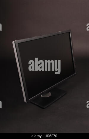 Black PC monitor black background with soft shadow (Clipping path Stock ...