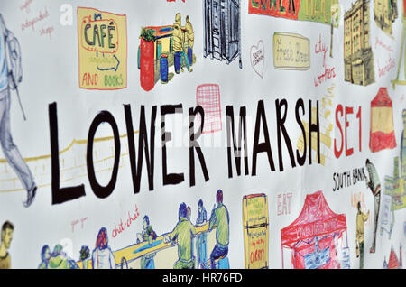 Mural at Lower Marsh, London, SE1 Stock Photo - Alamy