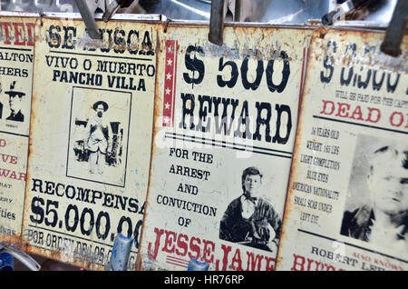 Wild West bounty wanted posters, Old Tucson Studios, Tucson, Arizona ...