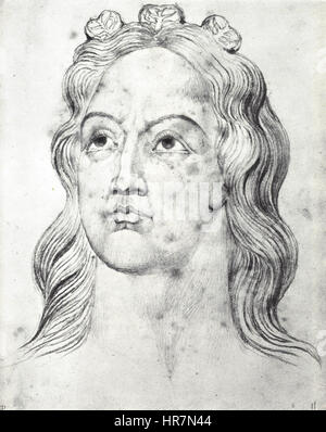 William Blake, Visionary Head of Queen Eleanor, wife of Edward I, 1820 ...