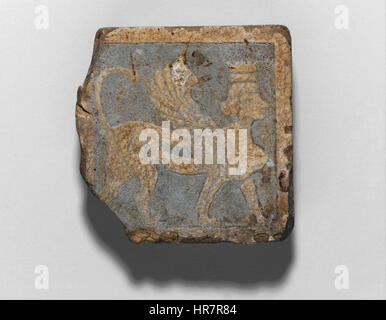 Tile with Winged, Crowned Sphinx Stock Photo - Alamy