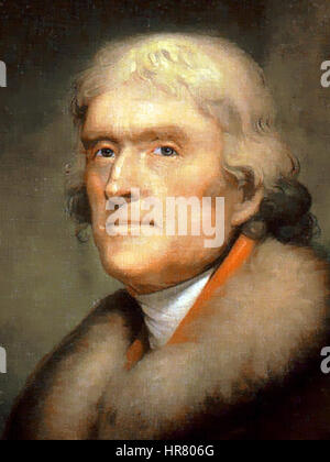 This portrait of Thomas Jefferson, the third President of the United ...