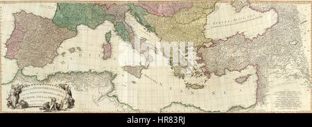 An ancient map depicting the territories and routes of the Bedouin ...
