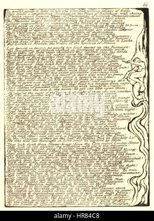 William Blake's Plate 4 from his 'Jerusalem' series, Chapter 1, depicts ...