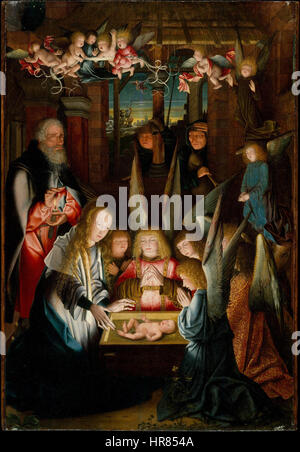 The Adoration of the Christ Child Follower of Jan Joest of Kalkar Stock ...